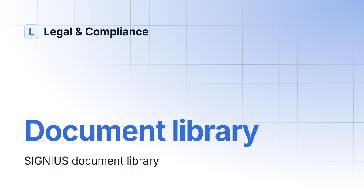 Document library | Legal & Compliance